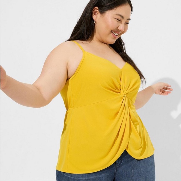 torrid | Tops | Torrid Studio Crepe Vneck Twist Tank | Poshmark